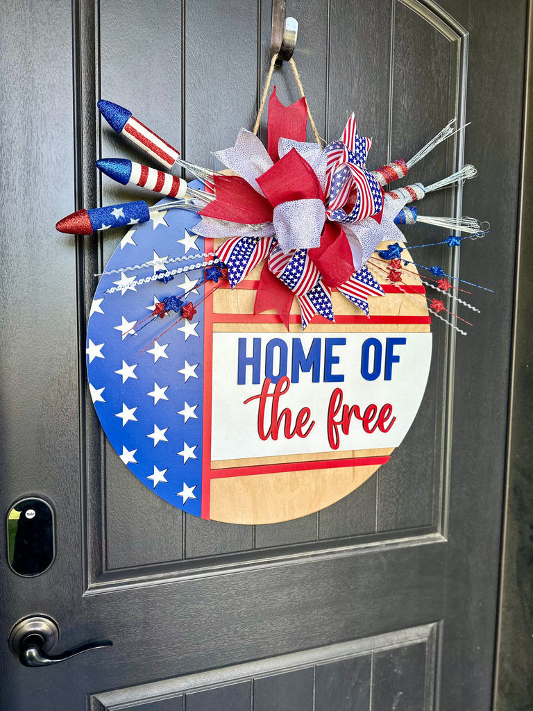 Home of The Free | Fireworks | Firecrackers | Door Hanger ...