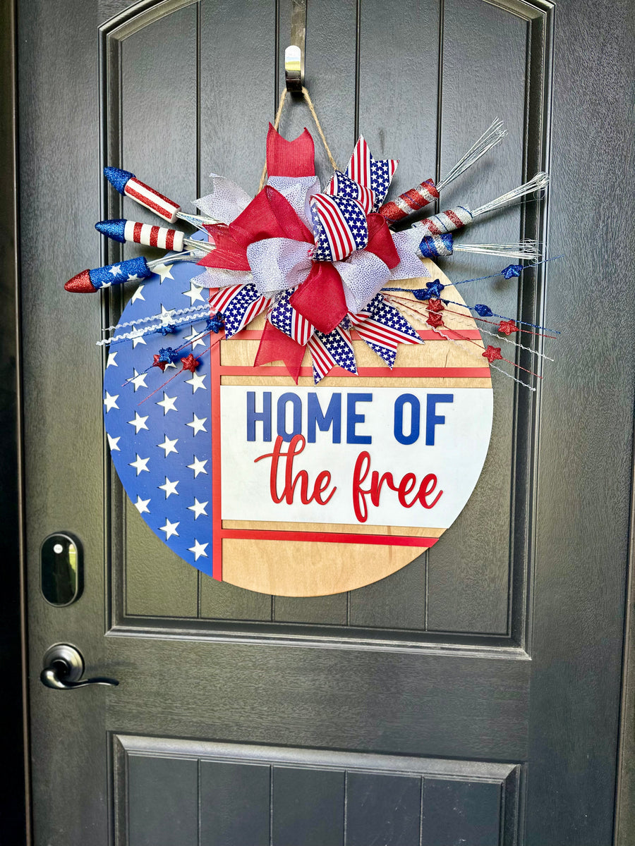 Home of The Free | Fireworks | Firecrackers | Door Hanger ...