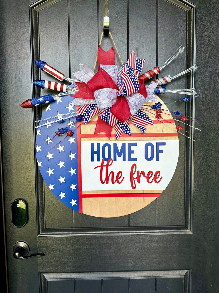Home of The Free | Fireworks | Firecrackers | Door Hanger ...