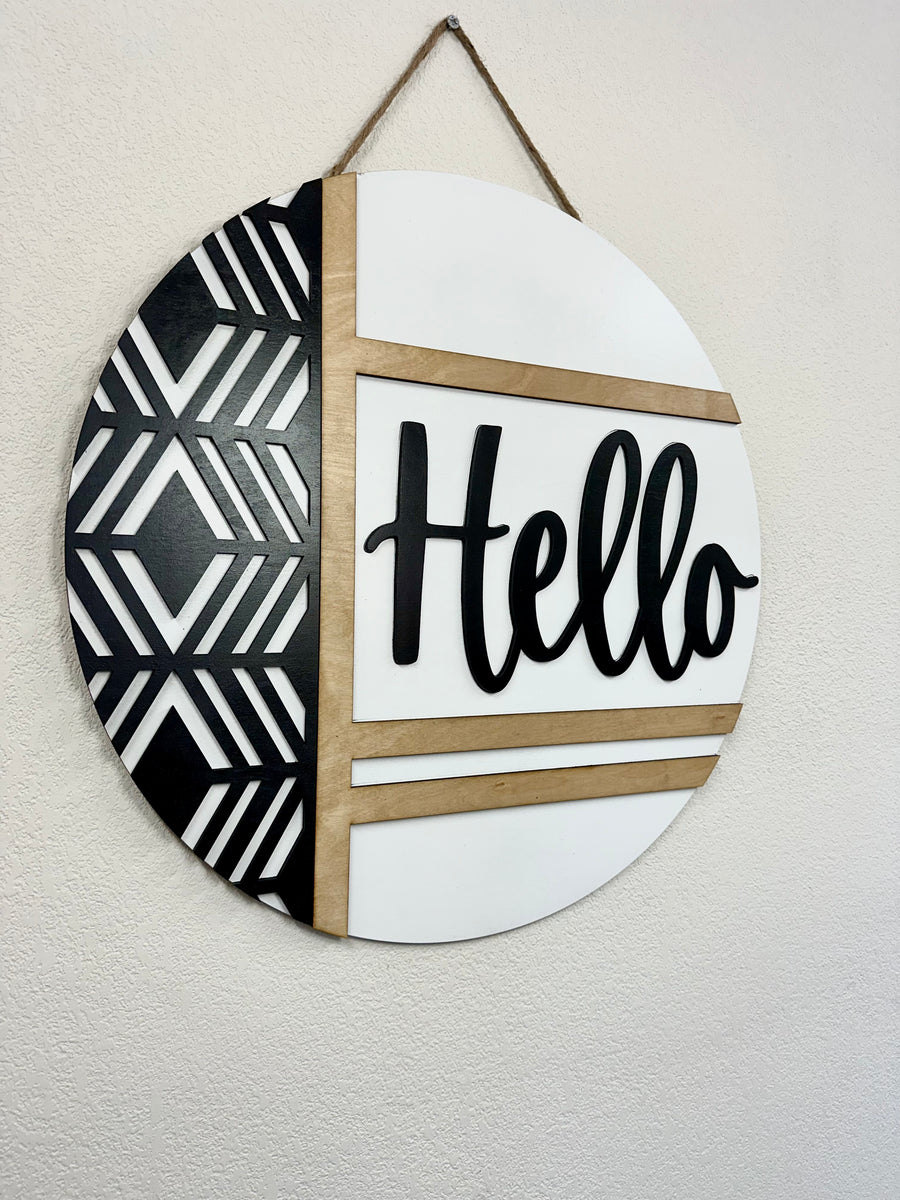 Hello | Modern | Simple | Door Hanger – midwestdesignsrb